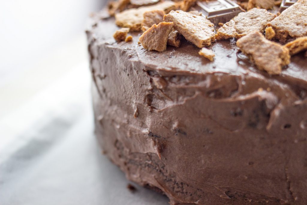 Milk Chocolate Frosted Graham Cracker Cake - Savory Tooth