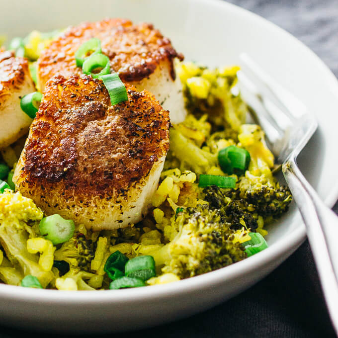 Scallop Risotto with Saffron - Savory Tooth