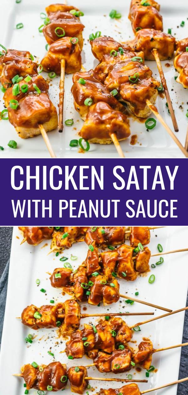Chicken Satay With Peanut Sauce - Savory Tooth